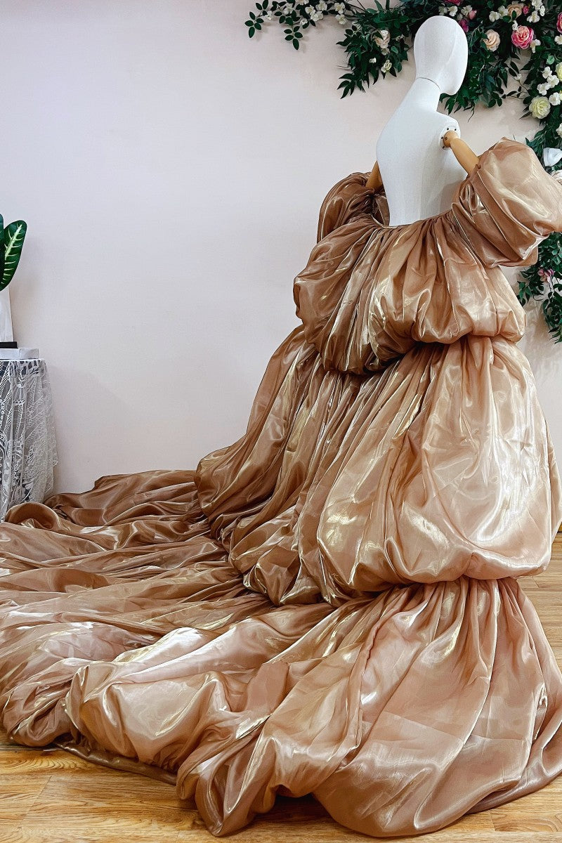 Shiny Organza Prom Cape Puffy Fashion Cloak For Lady – TANYA BRIDAL