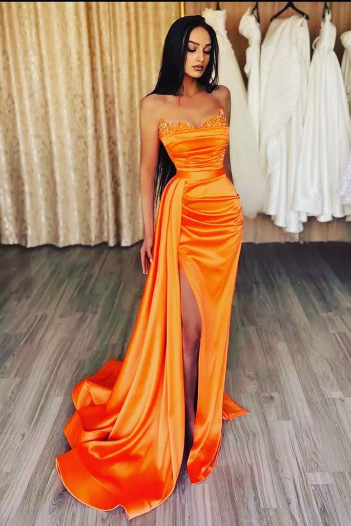 Silk Satin Long Mermaid Fashion Prom Dresses – TANYA BRIDAL