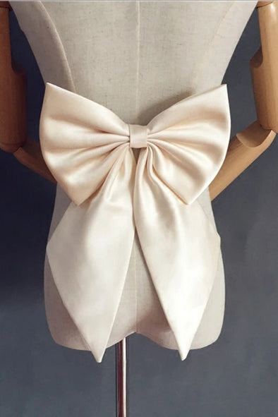 Simple Satin Bow Wedding Accessories Sashes Bow DY015 – TANYA BRIDAL